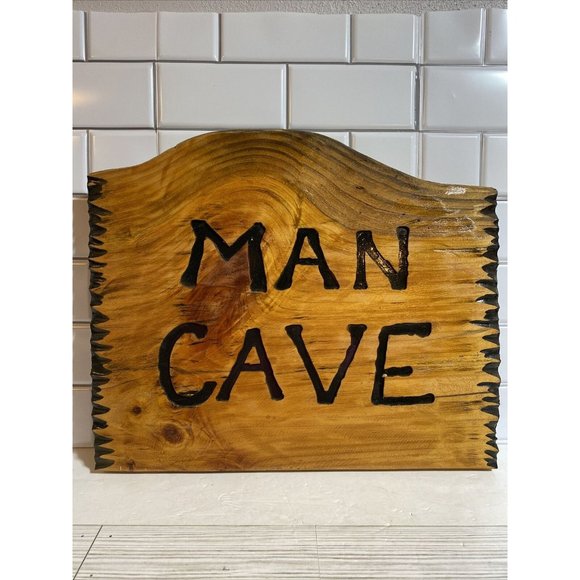 Unbranded | Other | Handmade Wooden Man Cave Decorative Rustic Sign ...